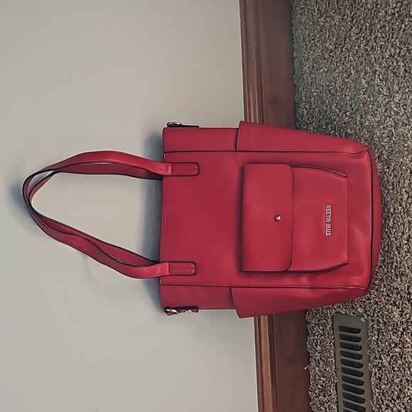 Steve Madden | Bags | Steve Madden Red Tote Bag | Poshmark